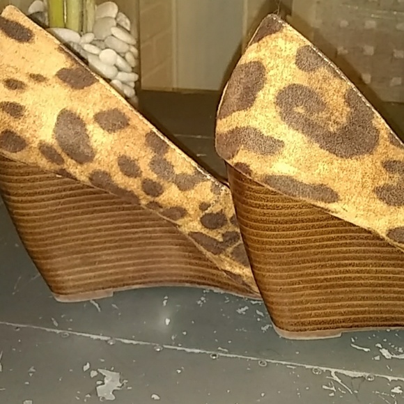Nine West | Shoes | Nine West Cheetah Print Wedges | Poshmark